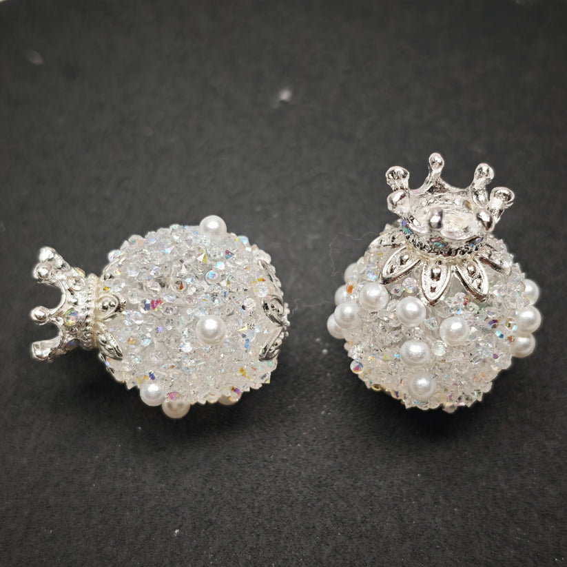 [KM6875]- 18mm*25mm Crown Sugar Fancy Beads With Flower Stand (The BOM ...
